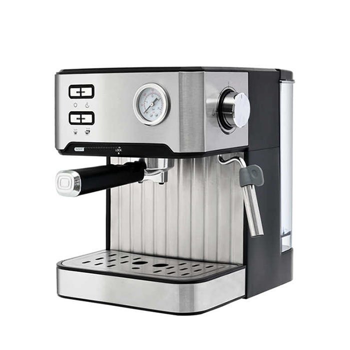 High Pressure 20 Bars Espresso Coffee Maker Silver Stainless Steel Milk ...